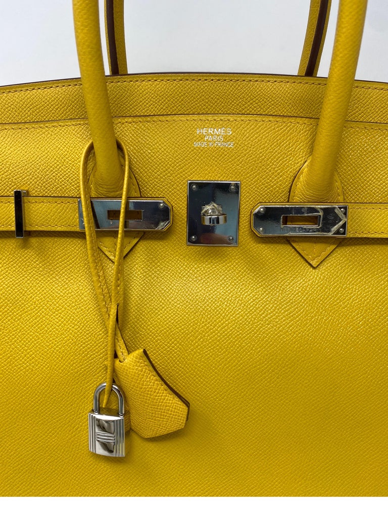 Hermes Soleil Yellow Birkin 35 Bag at 1stDibs