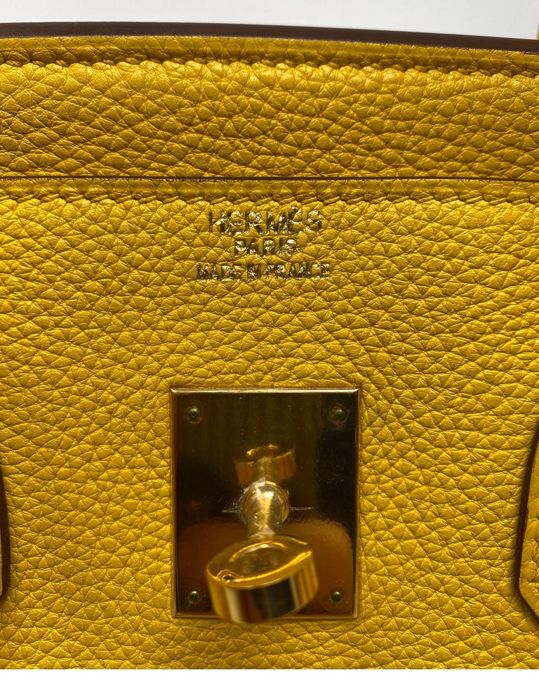 Hermes Soleil Yellow Birkin 35 Bag at 1stDibs