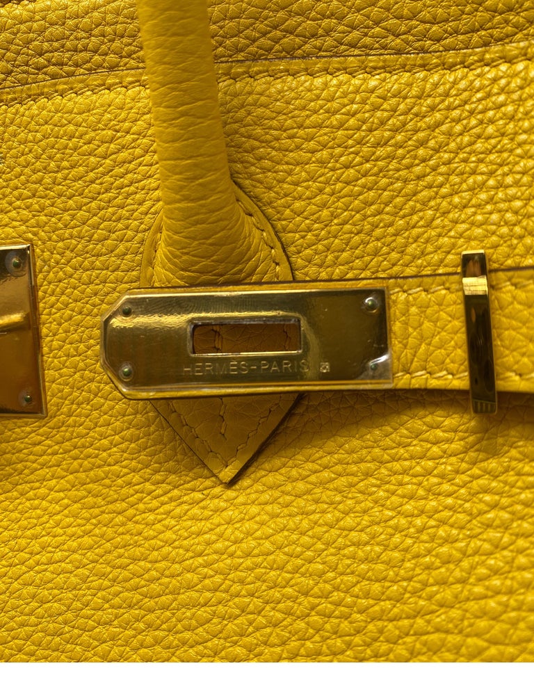Hermes Soleil Yellow Birkin 35 Bag at 1stDibs