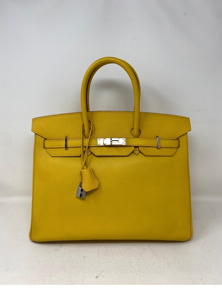 Hermes Soleil Yellow Birkin 35 Bag at 1stDibs