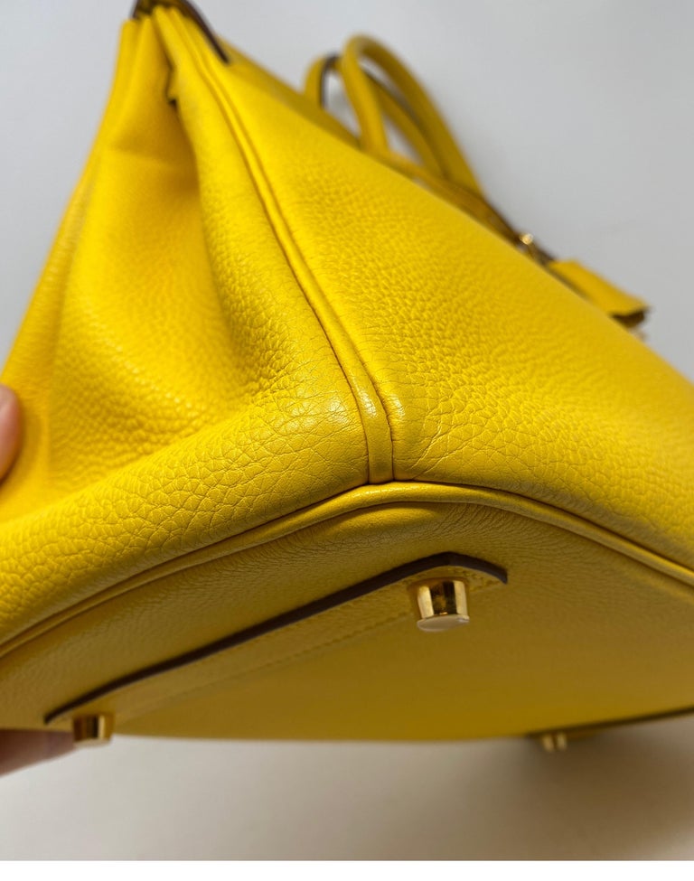 Hermes Soleil Yellow Birkin 35 Bag at 1stDibs