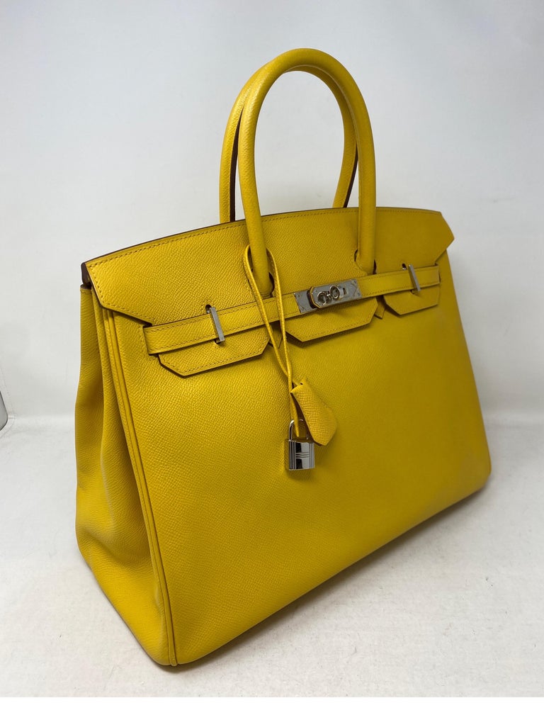 Hermes Soleil Yellow Birkin 35 Bag at 1stDibs