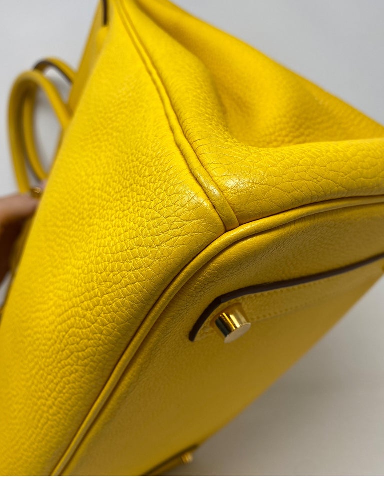 Hermes Soleil Yellow Birkin 35 Bag at 1stDibs