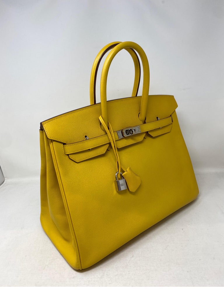 Hermes Soleil Yellow Birkin 35 Bag For Sale at 1stDibs
