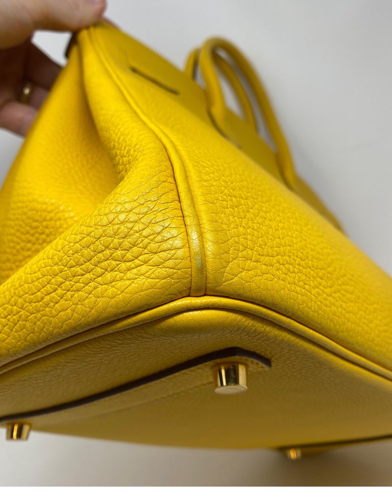 Hermes Soleil Yellow Birkin 35 Bag at 1stDibs