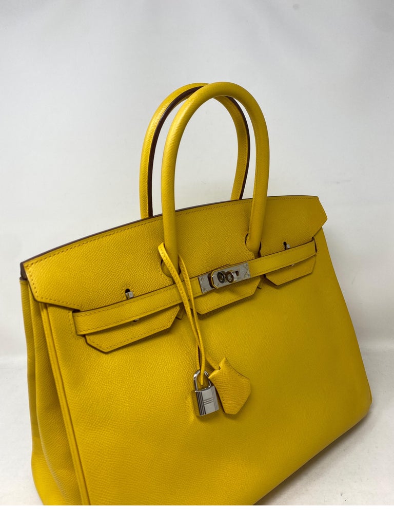 Hermes Soleil Yellow Birkin 35 Bag at 1stDibs