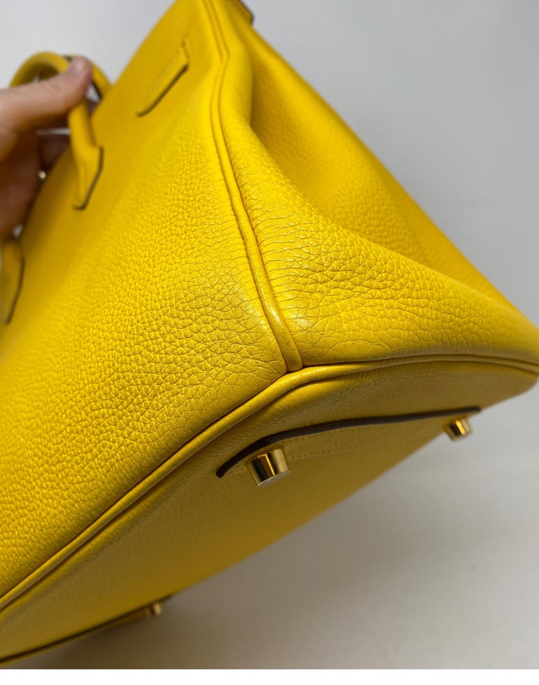 Hermes Soleil Yellow Birkin 35 Bag at 1stDibs
