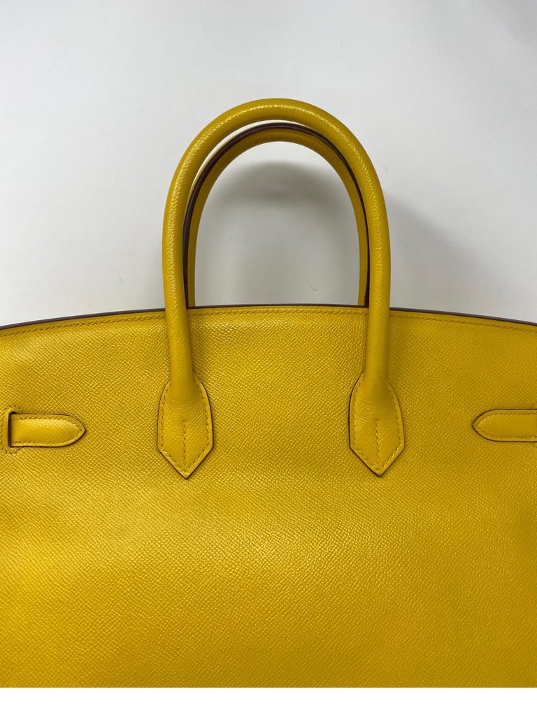Hermes Soleil Yellow Birkin 35 Bag at 1stDibs