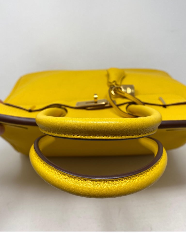 Hermes Soleil Yellow Birkin 35 Bag at 1stDibs