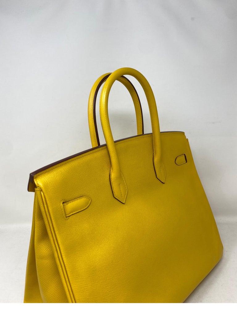 Hermes Soleil Yellow Birkin 35 Bag at 1stDibs