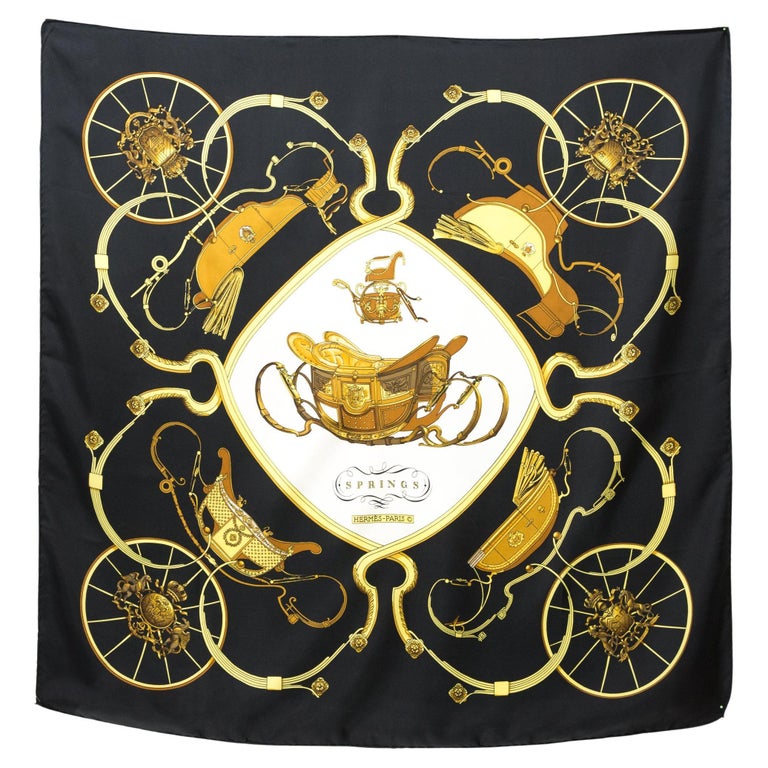 Hermes Springs by Ledoux Silk Scarf For Sale at 1stDibs