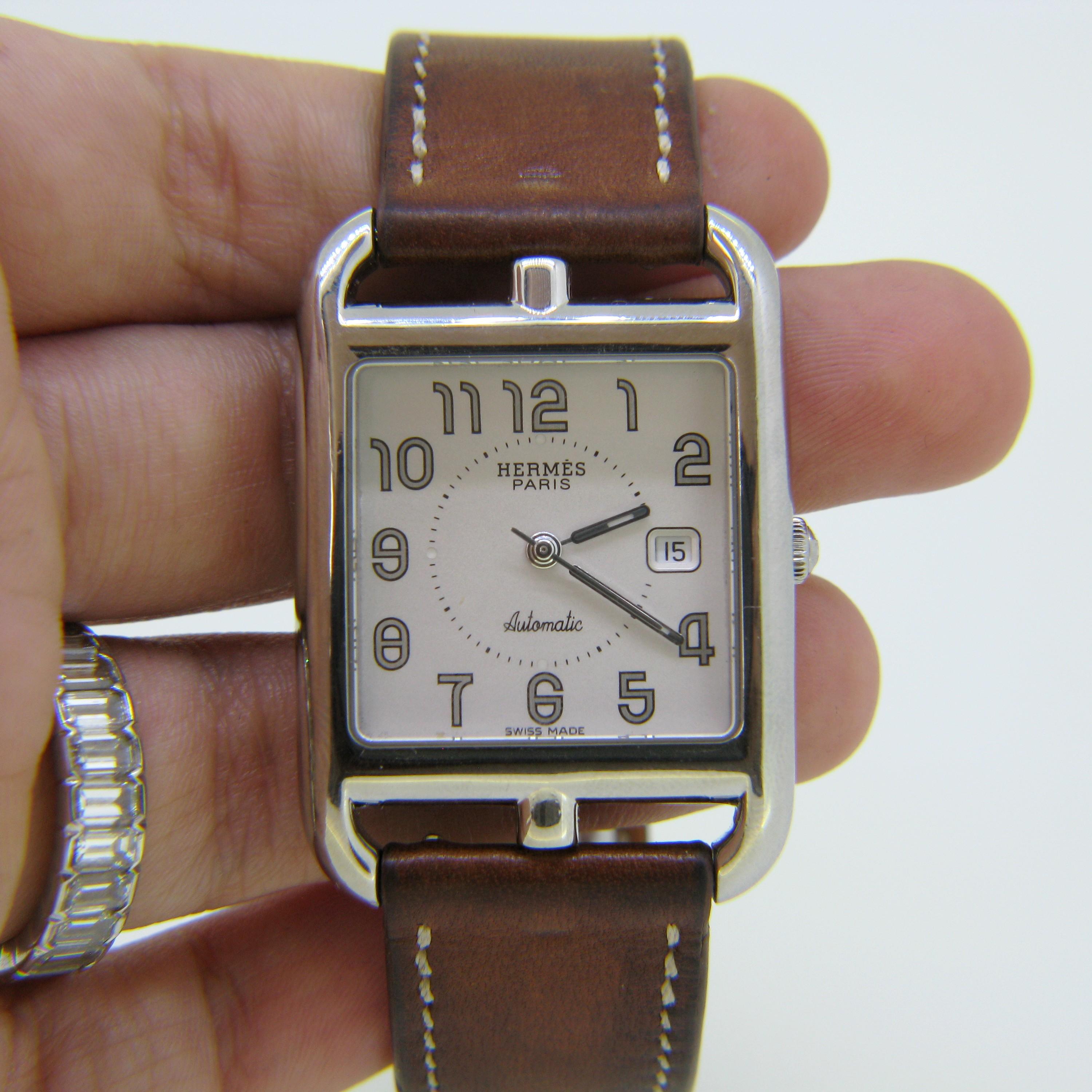 Hermes Stainless Steel Cape Cod Automatic Wristwatch at 1stDibs