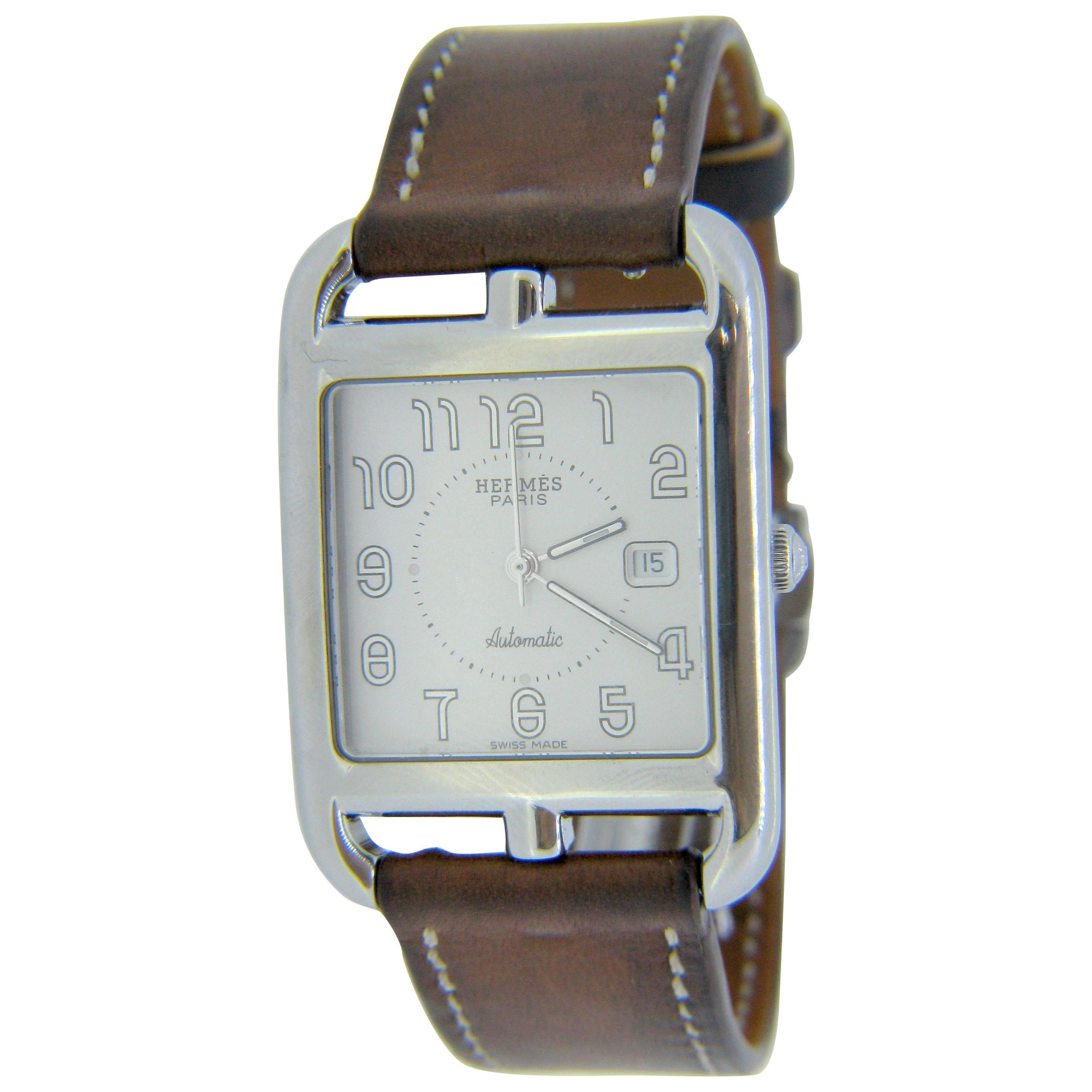Hermes Stainless Steel Cape Cod Automatic Wristwatch at 1stDibs