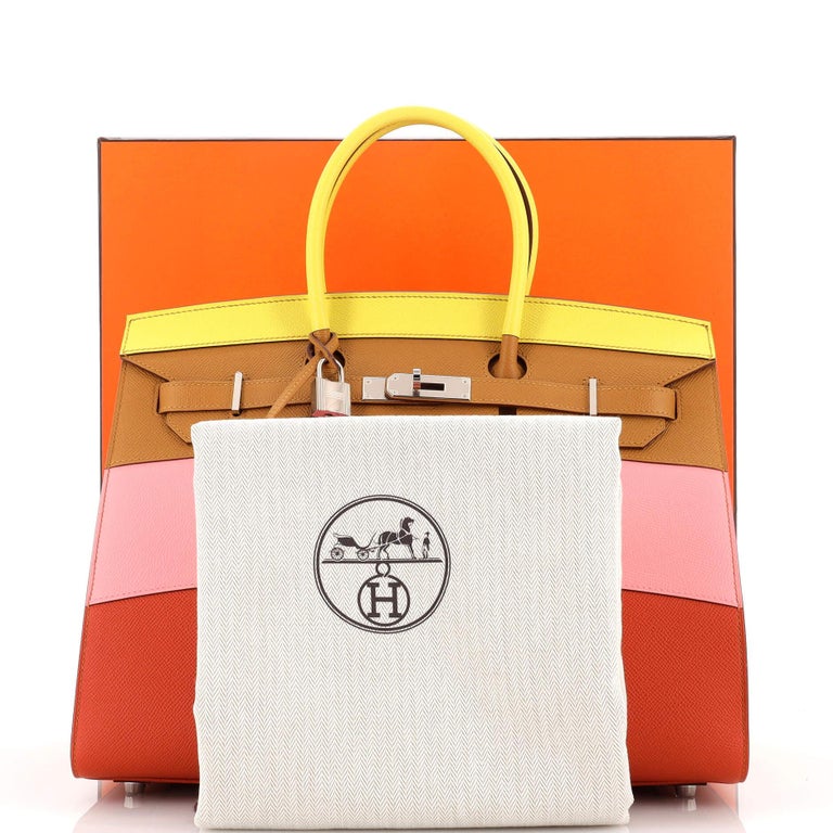 Hermes Sunrise Birkin Sellier Bag Multicolor Epsom with Palladium ...