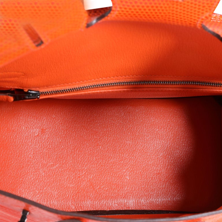 Hermès Tangerine Shiny Lizard Birkin 25 PHW For Sale at 1stDibs ...
