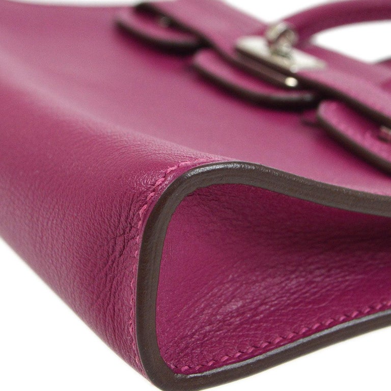 HERMES Tiny Birkin Pink Fuchsia Swift Leather Palladium Top Handle ...
