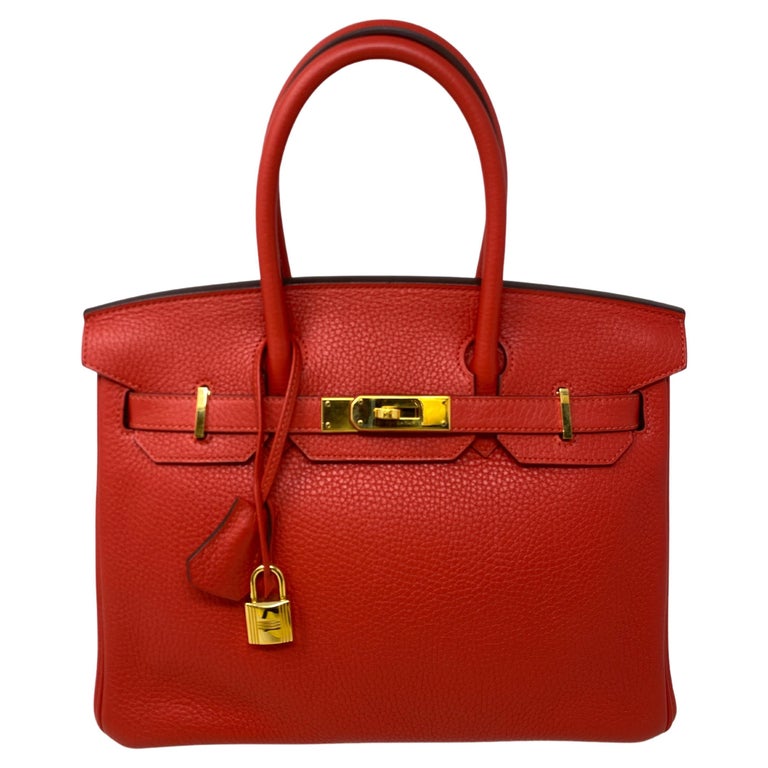 Hermes Tomate Birkin 30 Bag For Sale at 1stDibs