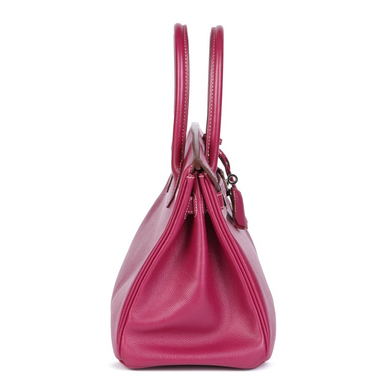 HERMÈS Tosca and Rose Tyrien Epsom Leather Candy Collection Birkin 30cm ...