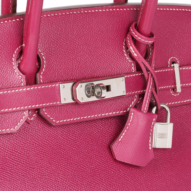 HERMÈS Tosca and Rose Tyrien Epsom Leather Candy Collection Birkin 30cm ...