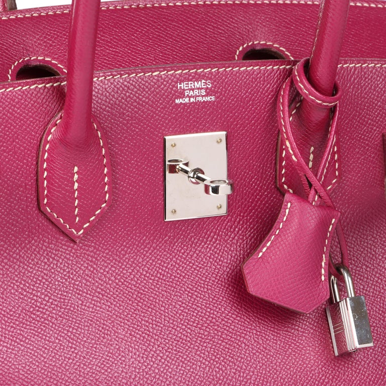 HERMÈS Tosca and Rose Tyrien Epsom Leather Candy Collection Birkin 30cm ...