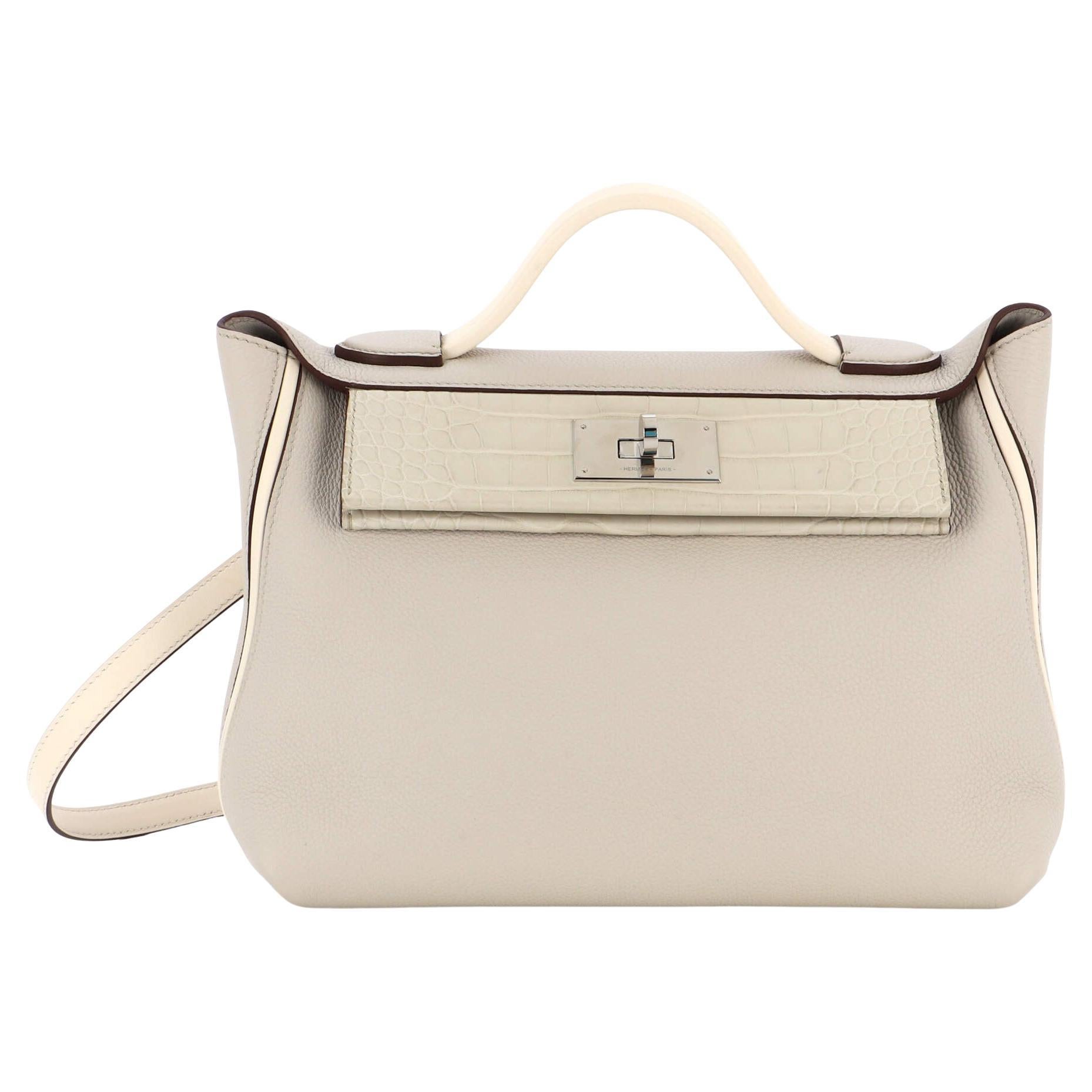 Hermes Touch 24/24 Bag Togo with Alligator and Swift 29 For Sale at 1stDibs