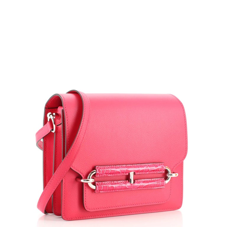 Hermes Touch Roulis Bag Evercolor with Alligator 18 For Sale at 1stDibs