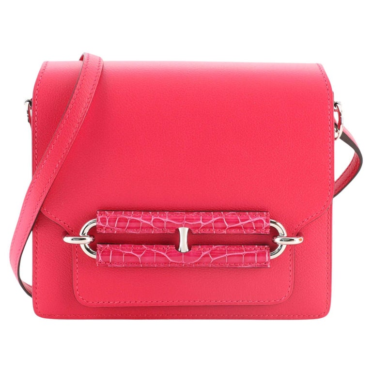 Hermes Touch Roulis Bag Evercolor with Alligator 18 For Sale at 1stDibs