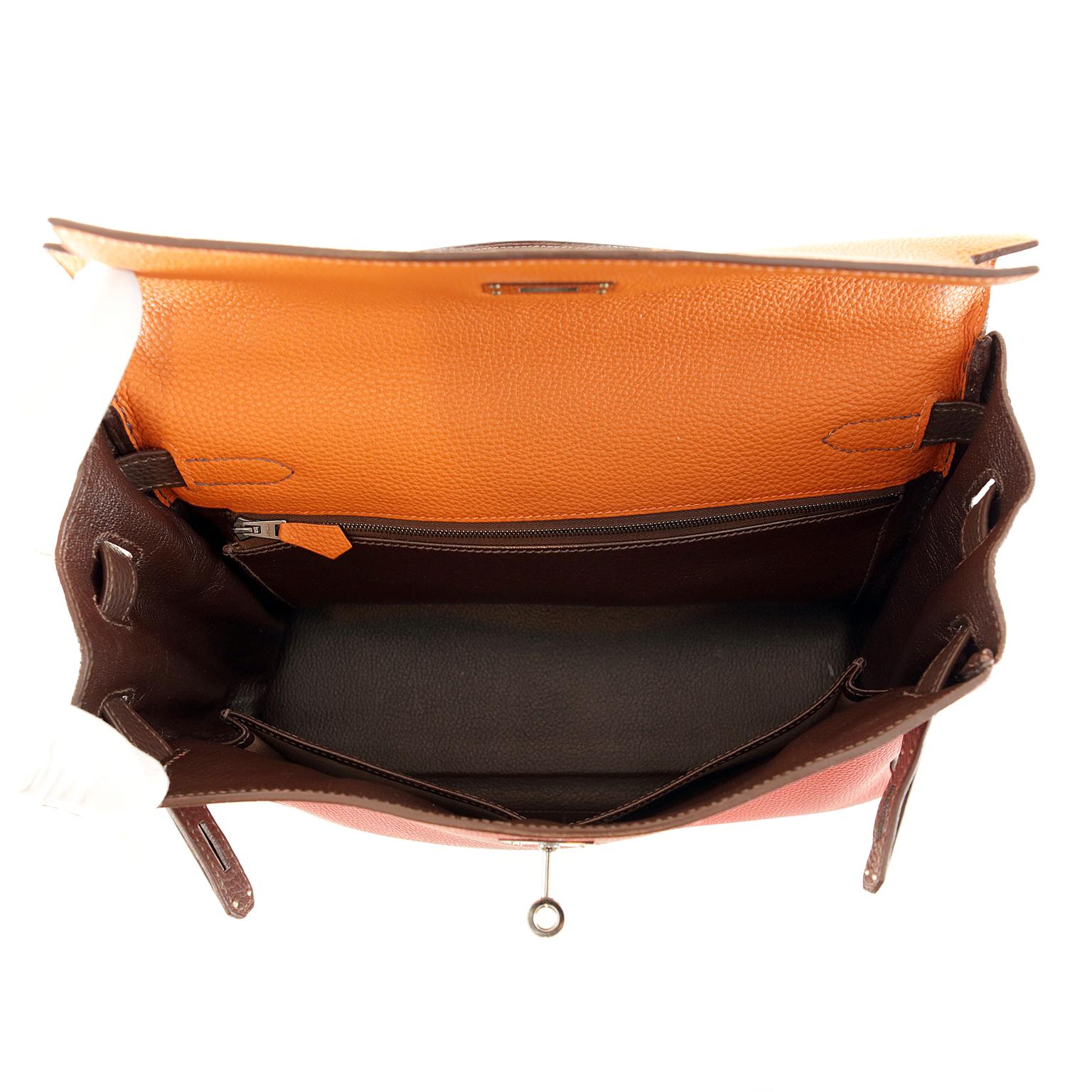 Hermès Tri Color Togo Leather 32 cm Kelly Bag - Limited Edition For ...