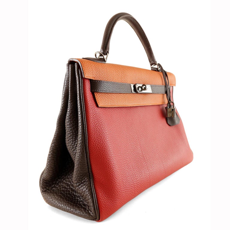 Hermès Tri Color Togo Leather 32 cm Kelly Bag - Limited Edition For ...