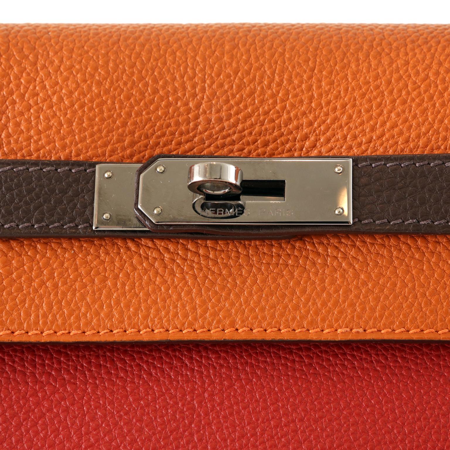 Hermès Tri Color Togo Leather 32 cm Kelly Bag - Limited Edition For ...
