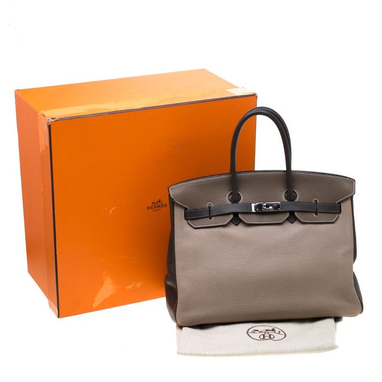 Hermes Tri Color Togo Leather Palladium Hardware Birkin 35 Bag For Sale ...