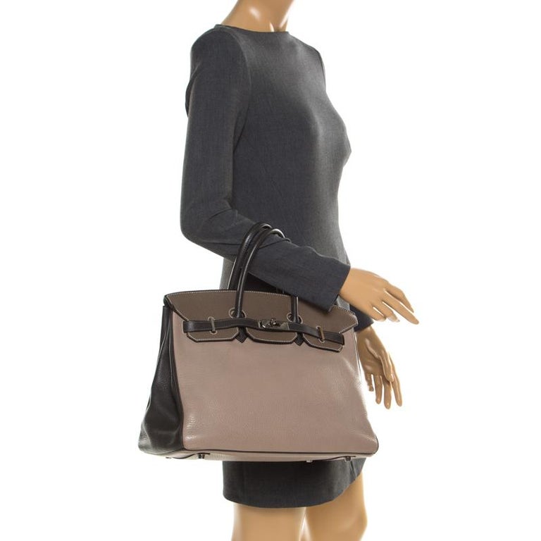Hermes Tri Color Togo Leather Palladium Hardware Birkin 35 Bag For Sale ...