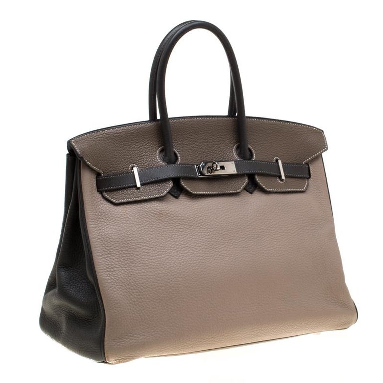 Hermes Tri Color Togo Leather Palladium Hardware Birkin 35 Bag For Sale ...
