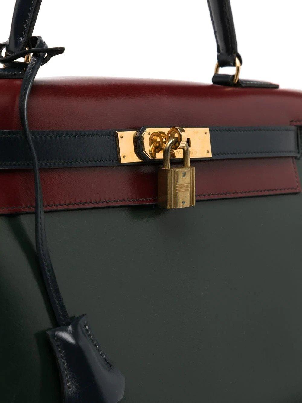 Hermes Tri-Colour Kelly 28 at 1stDibs