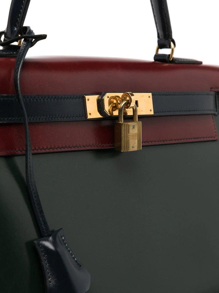 Hermes Tri-Colour Sellier Kelly 28 For Sale at 1stDibs