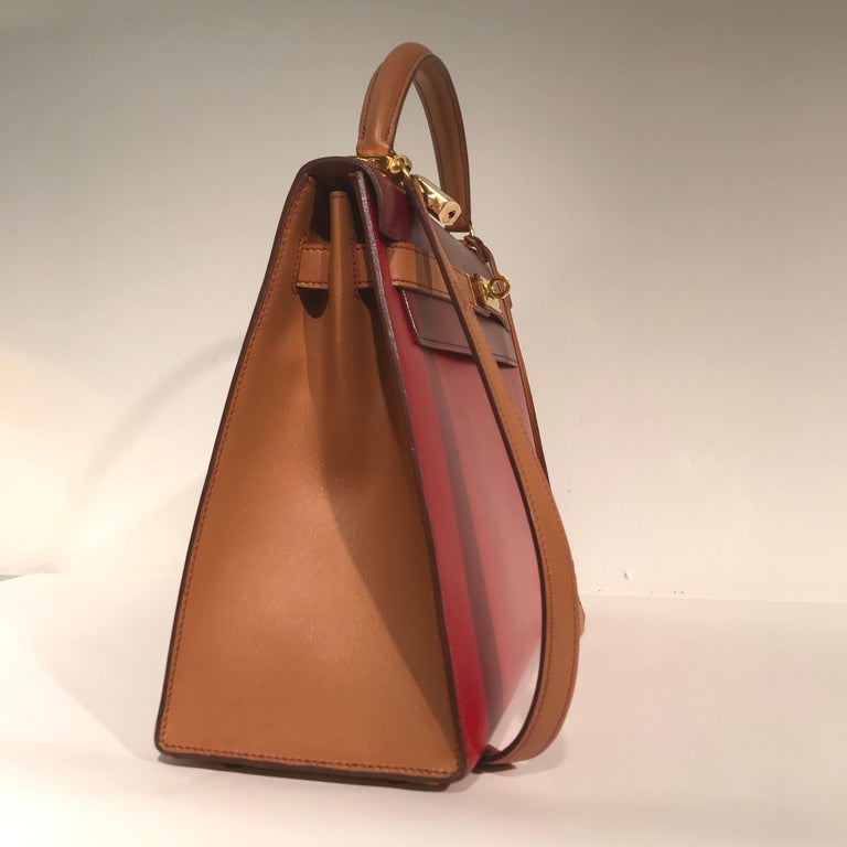 Hermes Tricolor Kelly Bag at 1stDibs