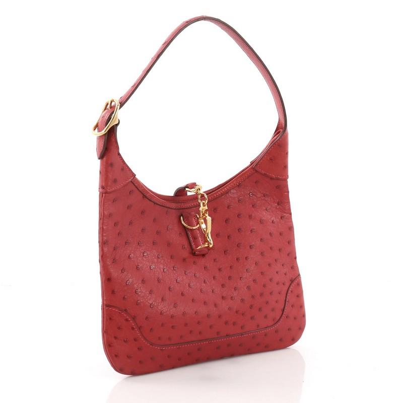 Hermes Trim Handbag Ostrich 23 at 1stDibs