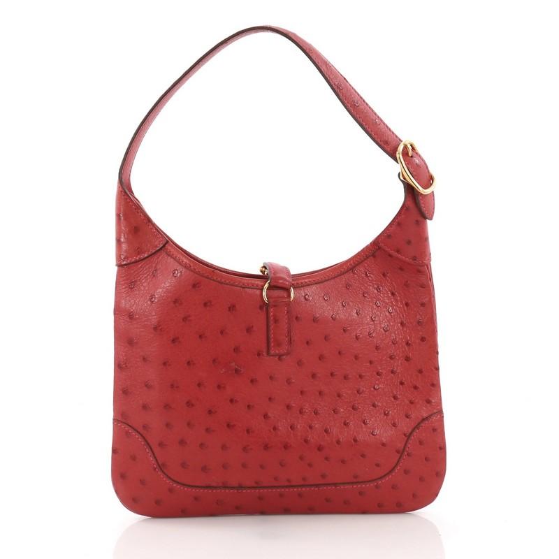 Hermes Trim Handbag Ostrich 23 at 1stDibs