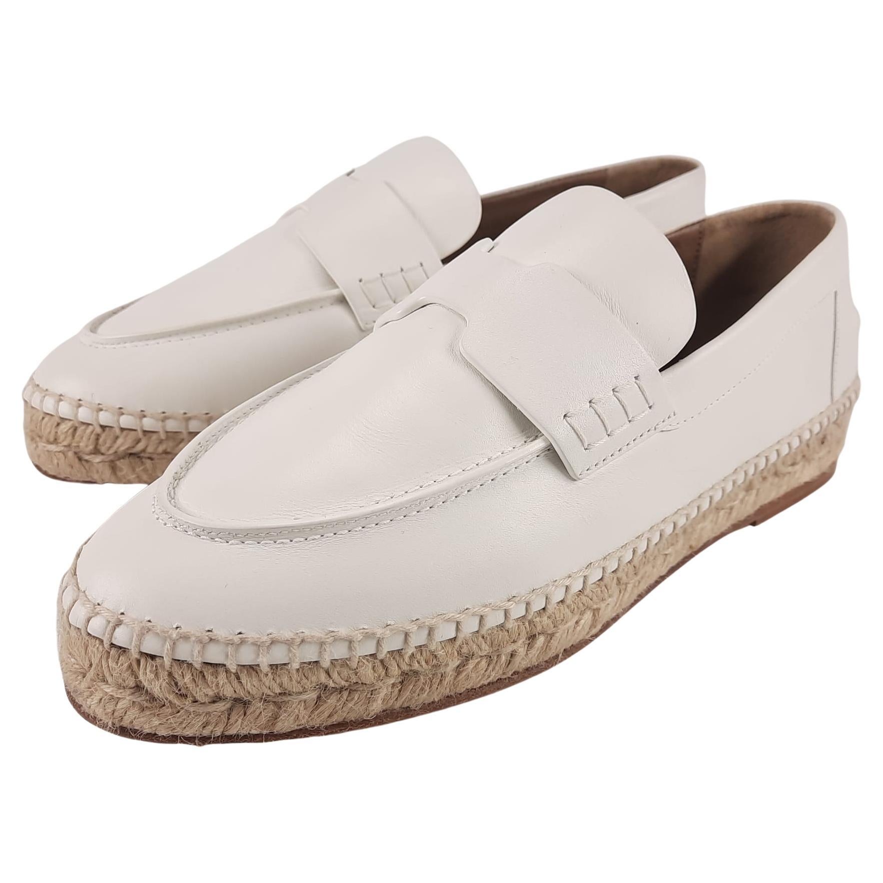 Hermes Trip espadrille calfskin White Size 36 EU For Sale at 1stDibs