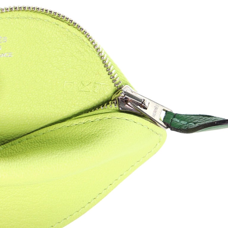 Hermes Tutti Frutti Wristlet Coin Purse Leather Green at 1stDibs