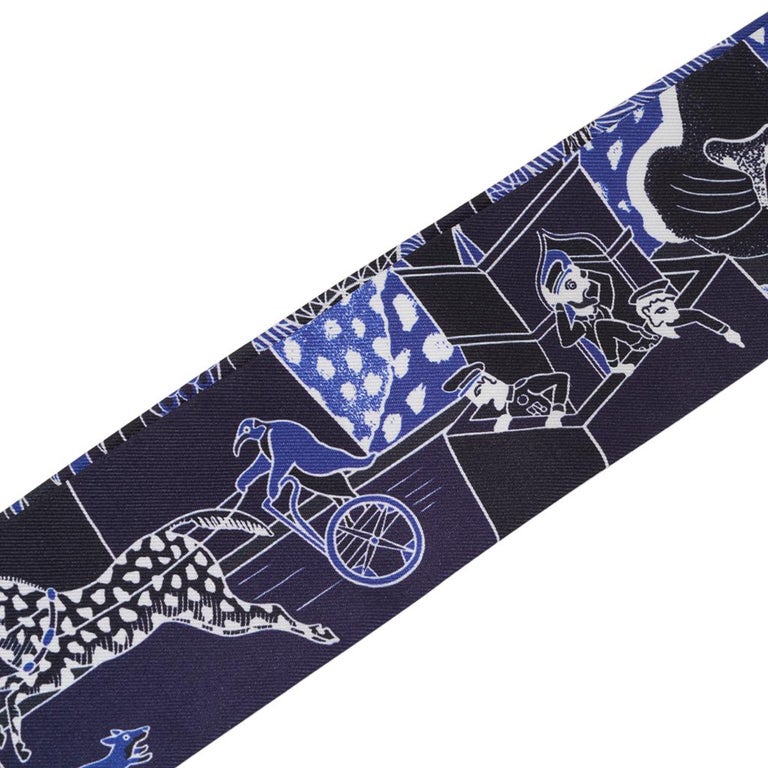 Hermes Twilly Animapolis Marine and Royal Bleu Set of 2 New w/Box at ...