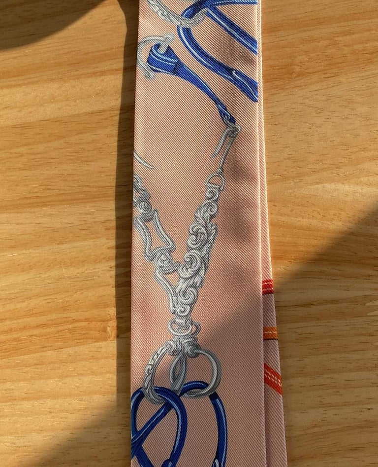 Hermes Twilly Brides de Gala Appliqué Piqué Silk Multicolor For Sale at 1stDibs