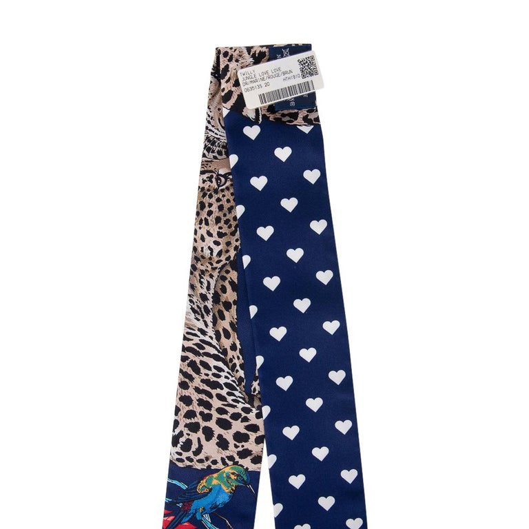 Hermes Twilly Jungle Love Love Marine / Rouge / Brun New w/ Box at ...