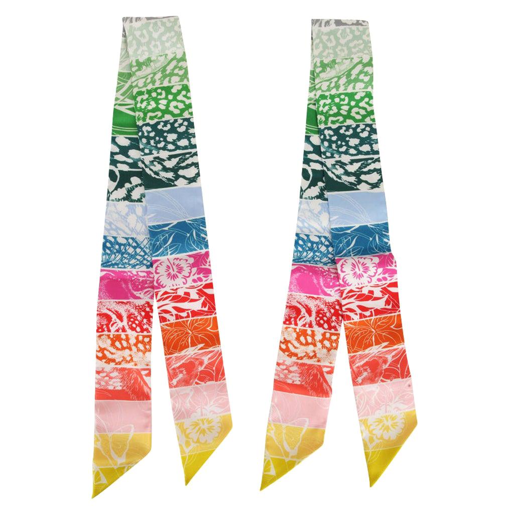 Hermes Twilly Love Heart Brides De Gala Parme Vert D'Eau Vieux Rose at ...