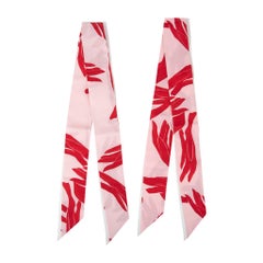 Hermes Twilly Ex-Libris Les Parisiennes Rose Indien / Vert / Bleu Set of 2 For Sale at 1stDibs ...