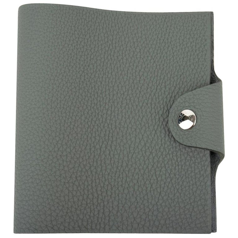 Hermes Ulysse Mini Notebook Cover Vert Amande with Unlined Notebook ...