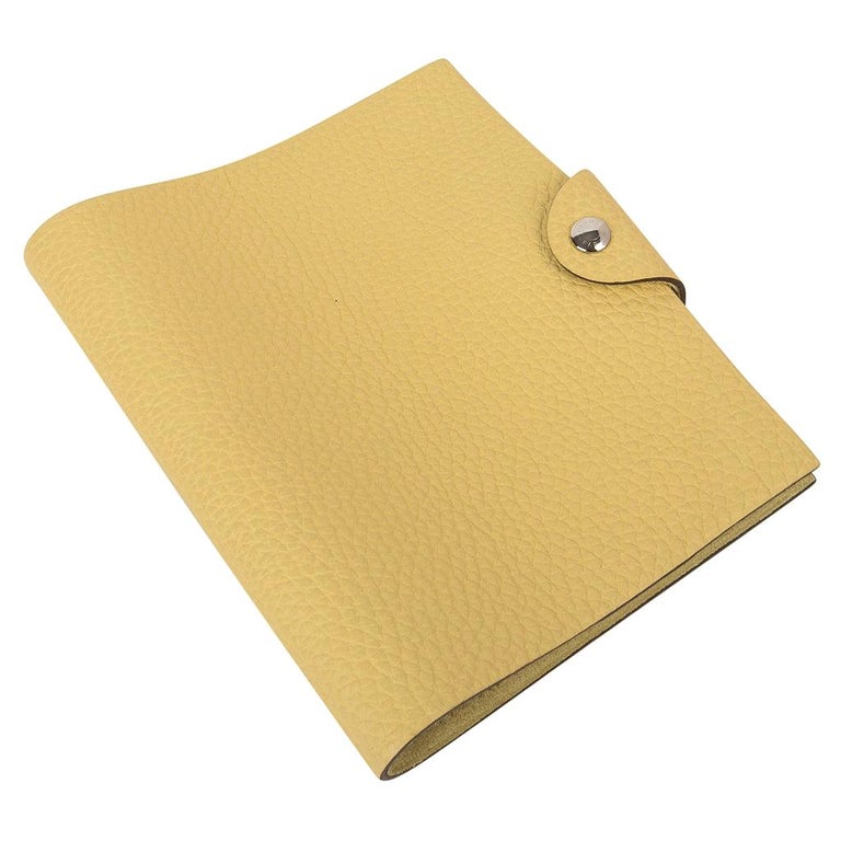 Hermes Ulysse PM Notebook Cover Jaune Poussin Model with Lined Paper ...