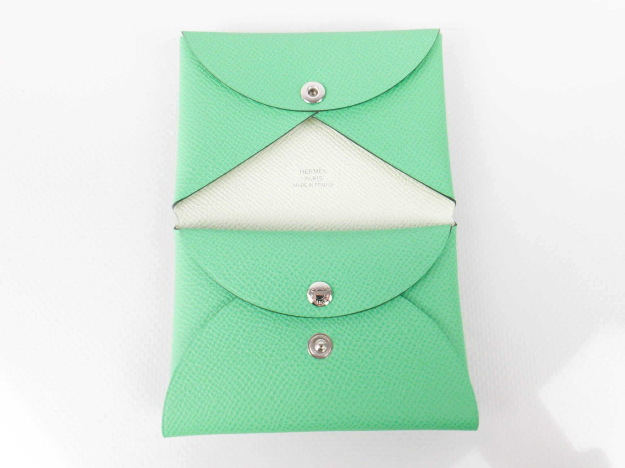 Hermes Vert Comics / Vert Fizz Calvi Duo Compact verso card holder For ...