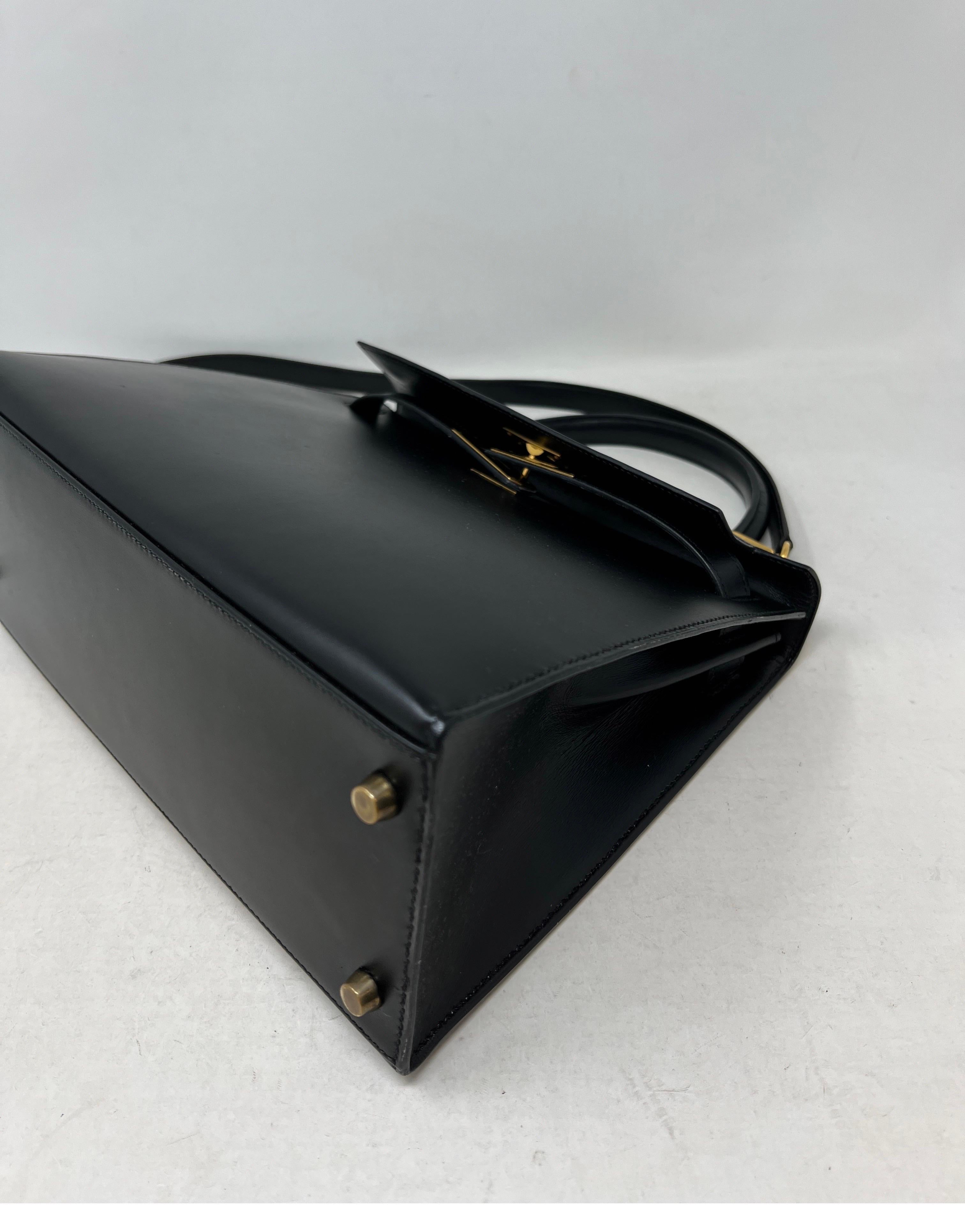 Hermes Vintage Black Kelly 28 Bag For Sale at 1stDibs
