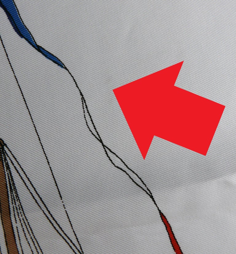 HERMES Vintage Carre Scarf L'Ocean by Philippe Ledoux For Sale at 1stDibs